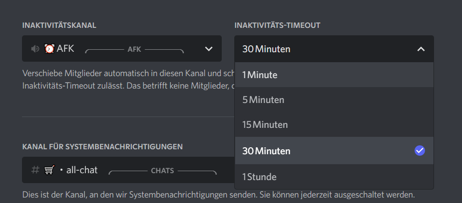 Discord afk Timeout auch ohne Bot? (Computer, Spiele und Gaming)