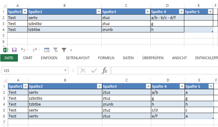 Excel: Mehrfach Daten automatisch aus Spalte kopieren und neue Zelle ...