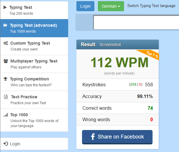 Wie hoch ist deine Tippgeschwindigkeit? (Computer, Technik, PC)