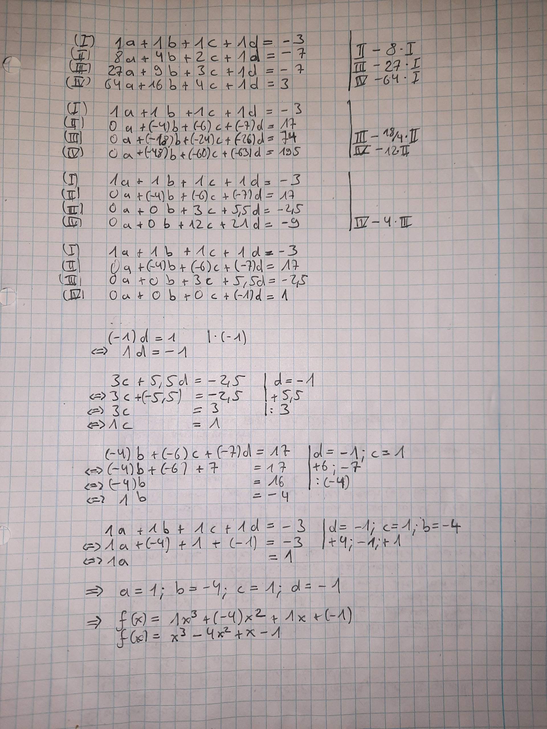 Ganzrationale Funktion dritten Grades aufstellen? (Schule, Mathematik ...
