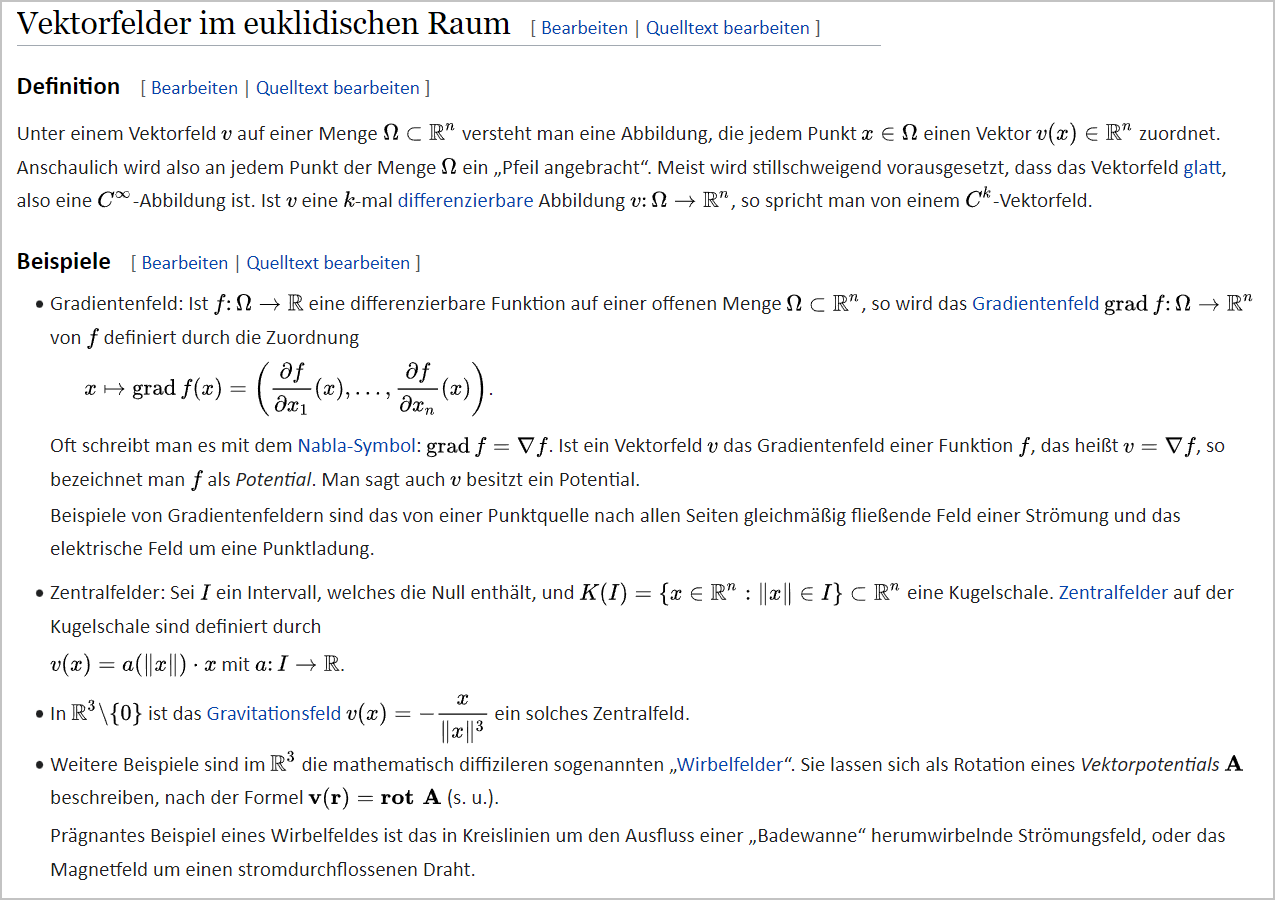 Was ist ein vektor Feld? (Mathematik)