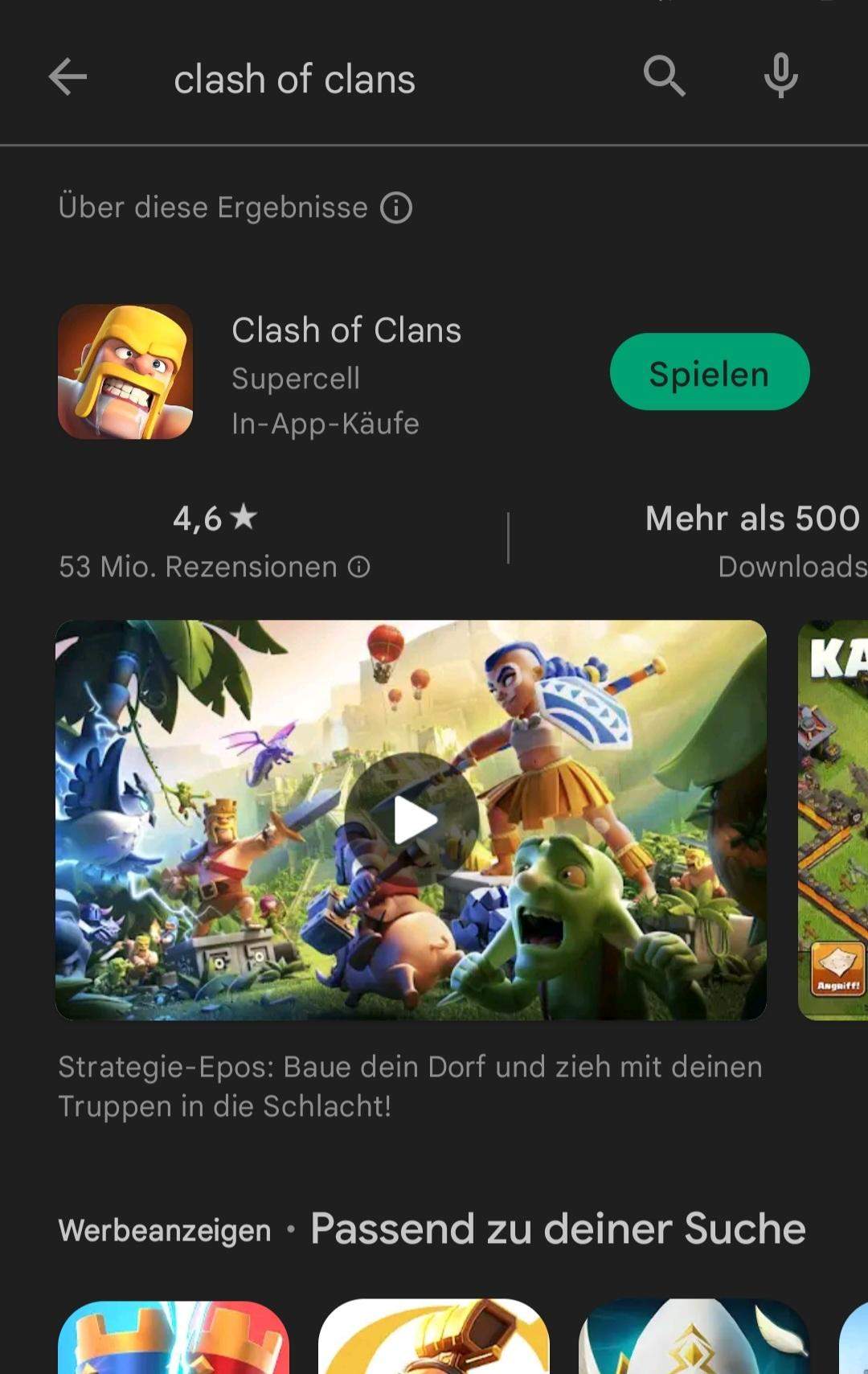 Clash of Clans ist nicht mehr bei mir im Google Play Store? (App, Android, Supercell)