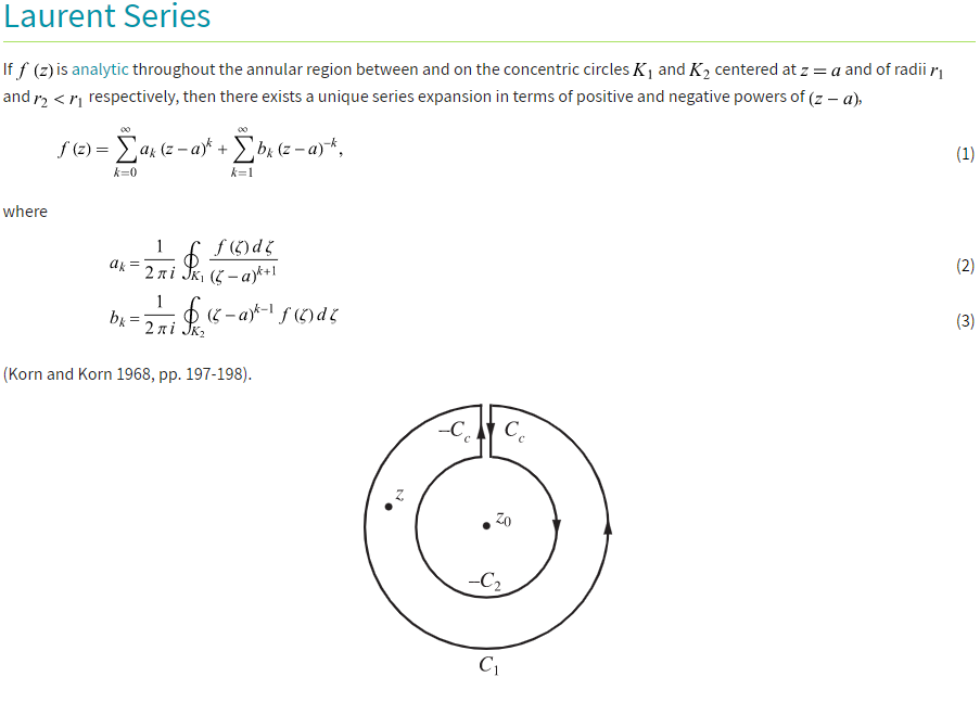 Laurent-Reihe? (Mathematik, Funktion, Mathematiker)