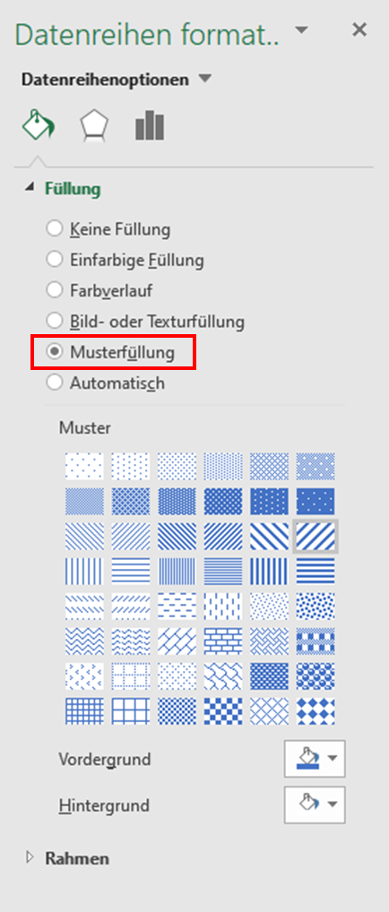 In exel bei Diagramm schraffur hinzufügen? (Microsoft, Microsoft Excel, Microsoft Word)