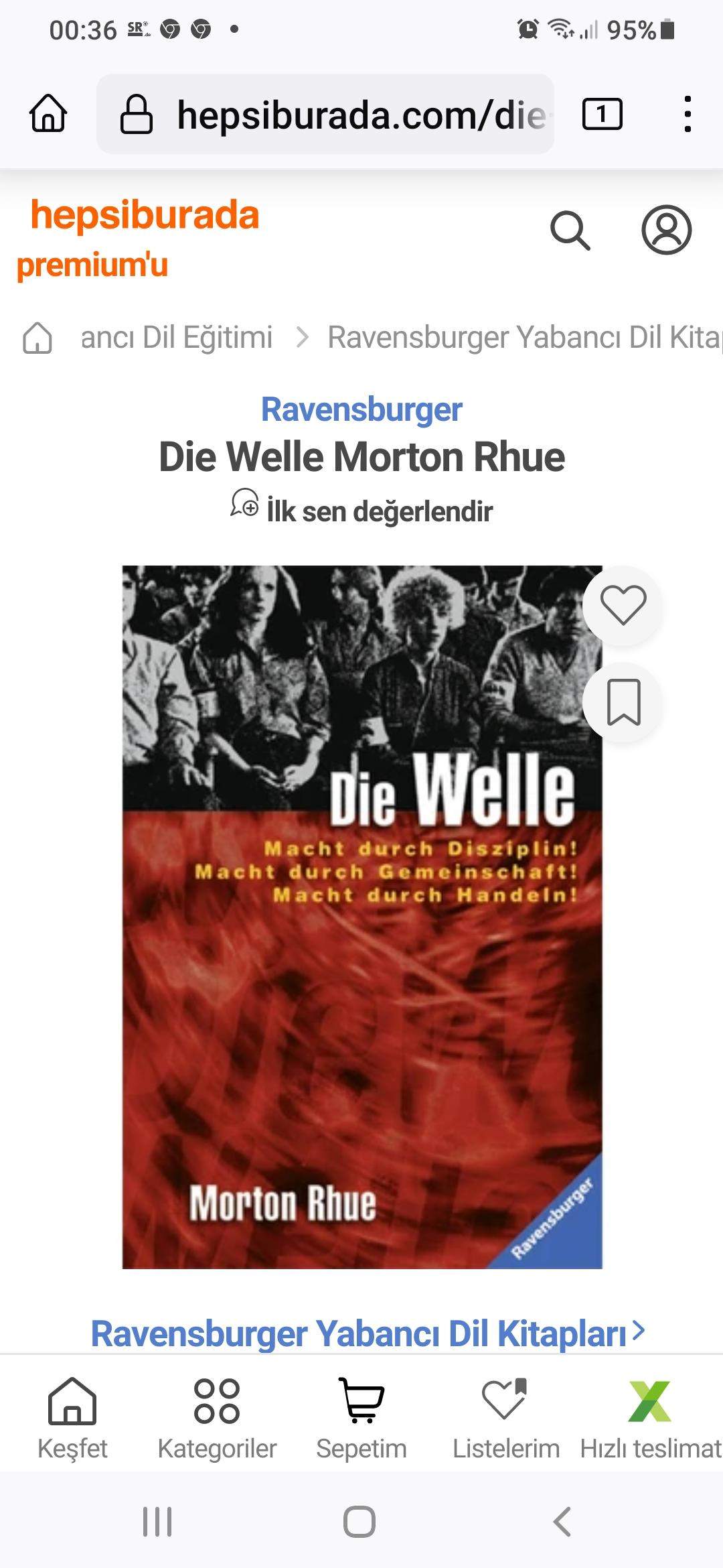 Die Welle? (Deutsch, Buch, Lektüre)