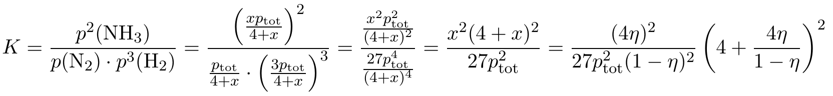 Gleichgewichtskonstante der Ammoniaksynthese? (Schule, Physik, Chemie)