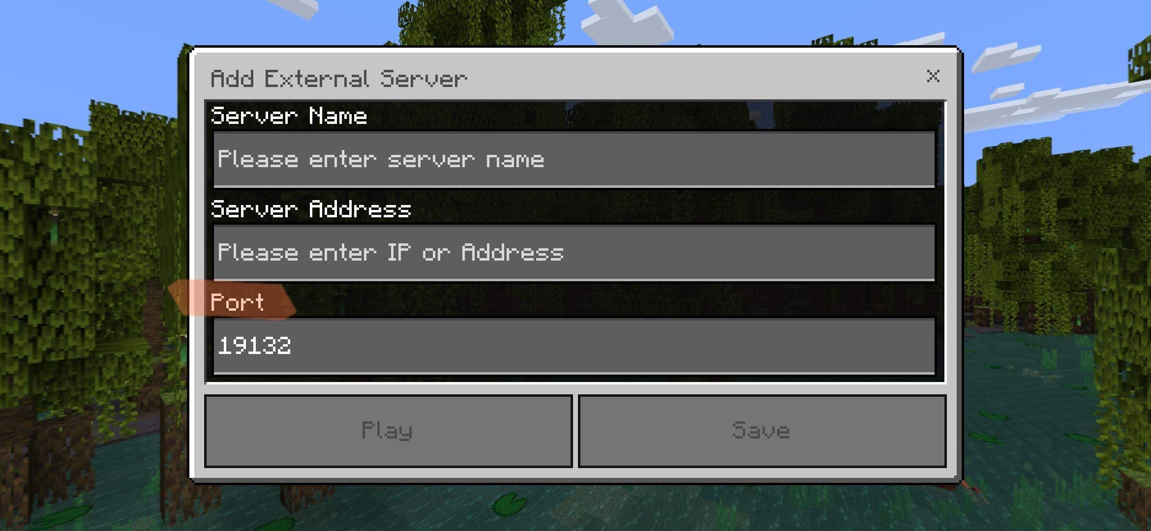 Wo gibt man den Port in Mincraft Bedrock ein? (Minecraft, PlayStation 4 ...