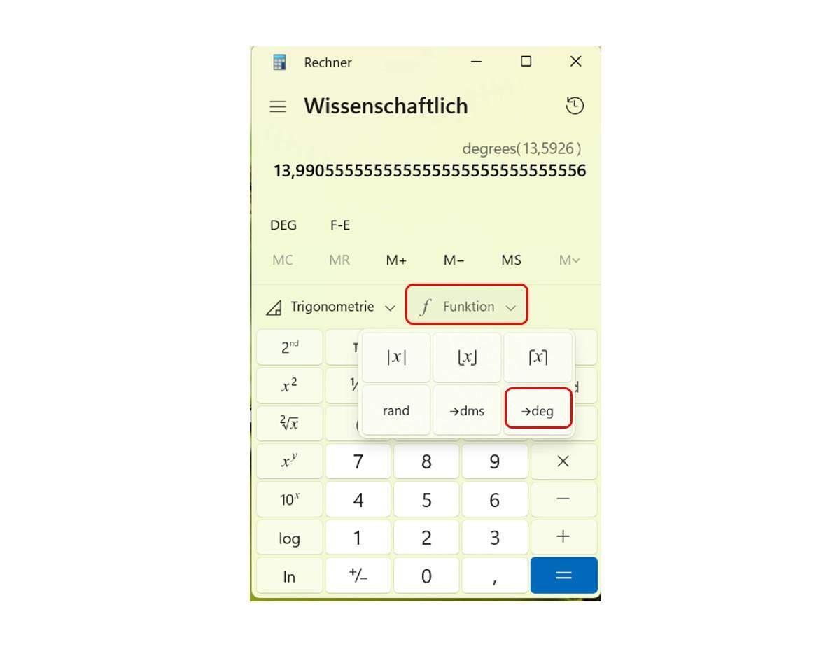 cos(13°) = Dezimalzahl? (Schule, Mathematik, rechnen)