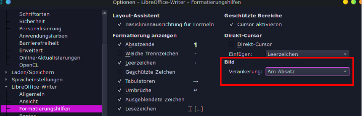 Libre Office - Bild default verankern? (Microsoft, Microsoft Word ...