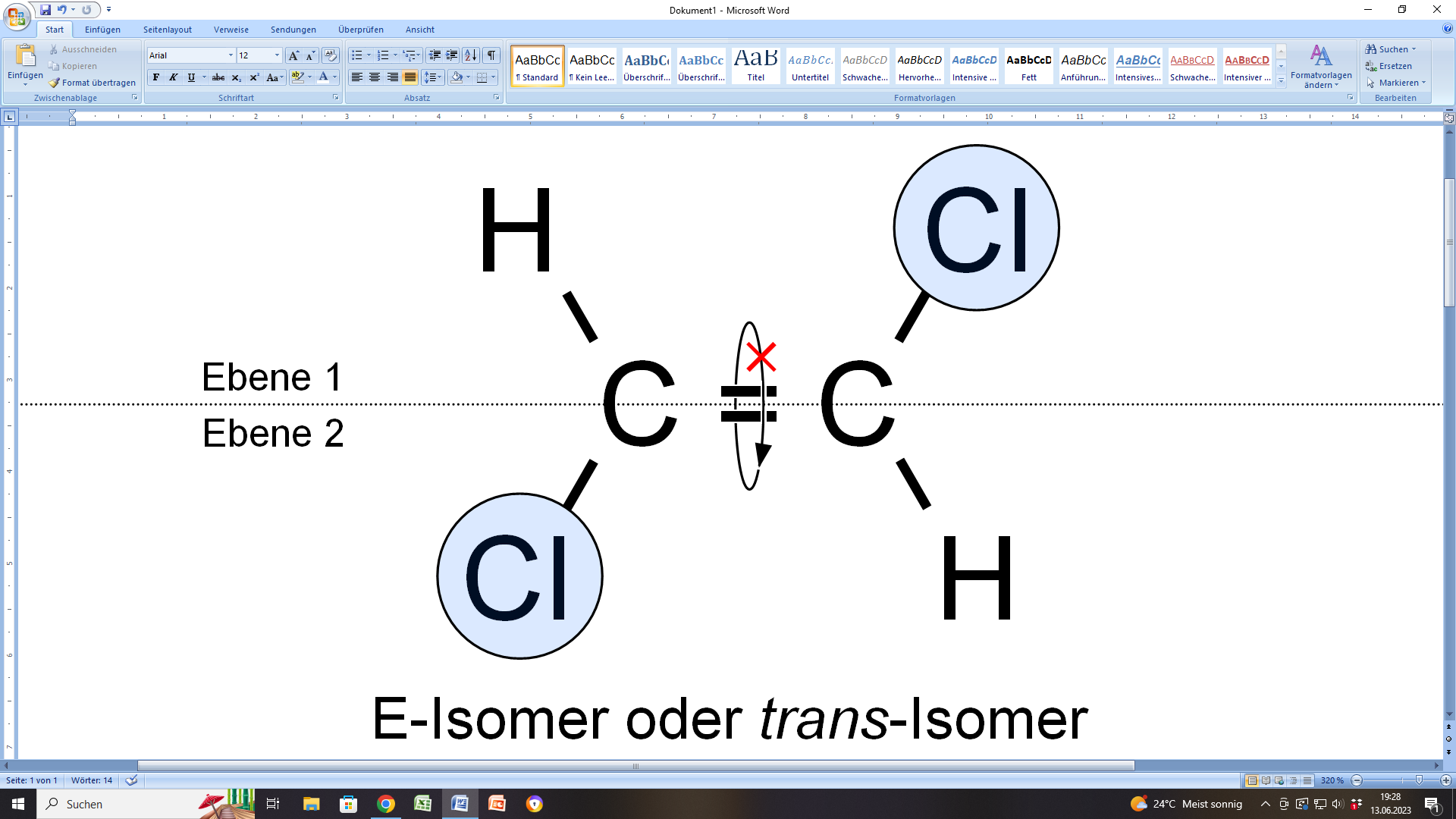E/Z-Isomerie? (Formel, Atom, Moleküle)