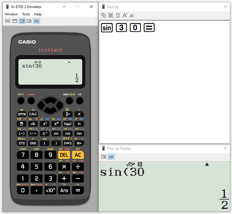 Sinus von 30° bei Taschenrechner? (rechnen, Funktion, Mathematiker)