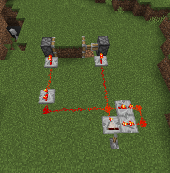 Minecraft Redstone: Ein Signal zu 2 machen? (Schaltung, Minecraft Bedrock Edition)