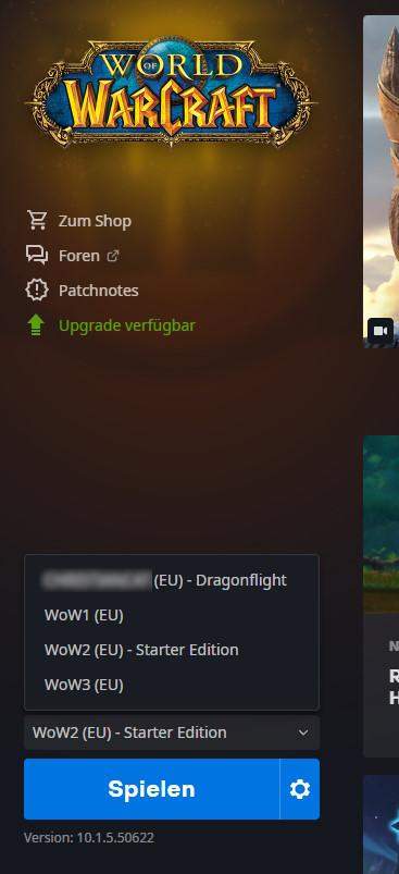 Wie funktioniert das Einloggen in World of Warcraft? (PC, MMORPG)