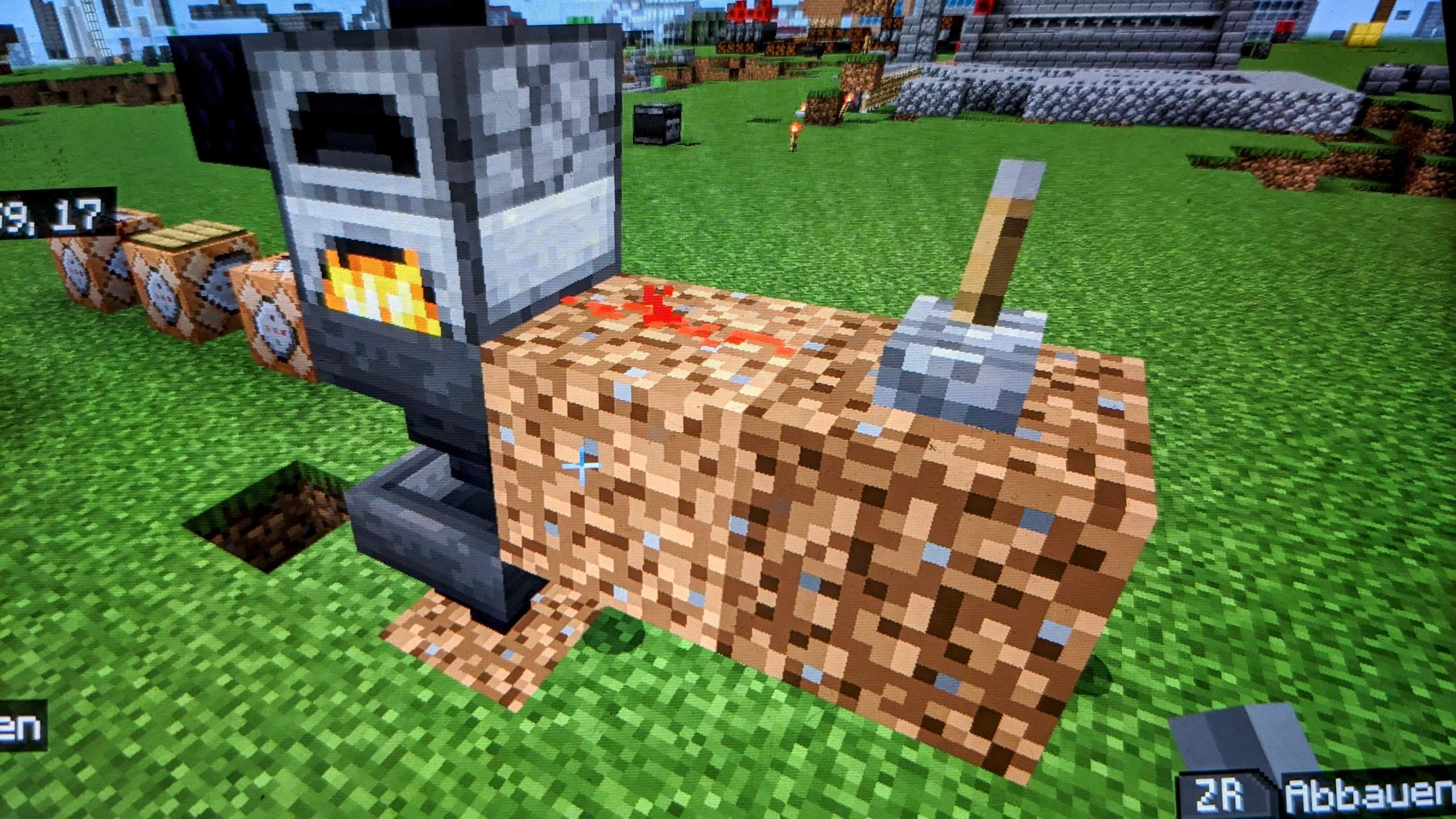 Minecraft Hebel am Ofen? (Redstone)