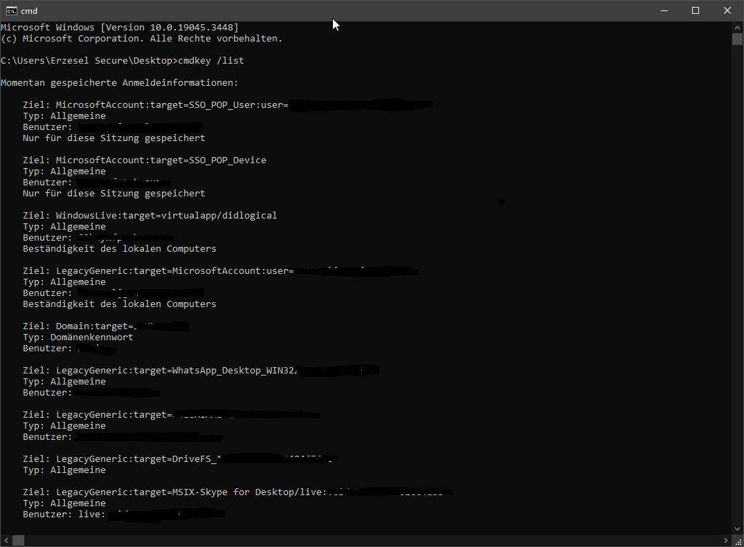 Windows selbstregenerierender User SSO_POP_Device und derselbe mit didlogical generisch erstellt ...
