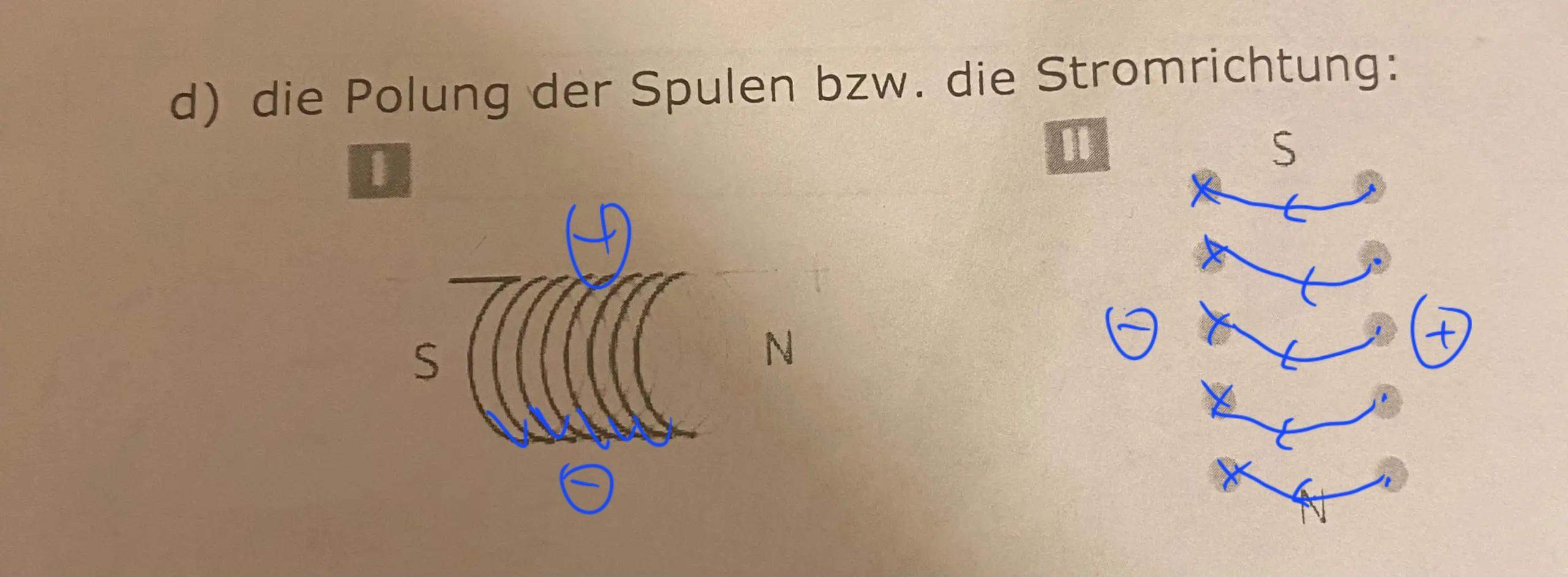 Spule Polung? (Physiker, Magnet, Magnetismus)