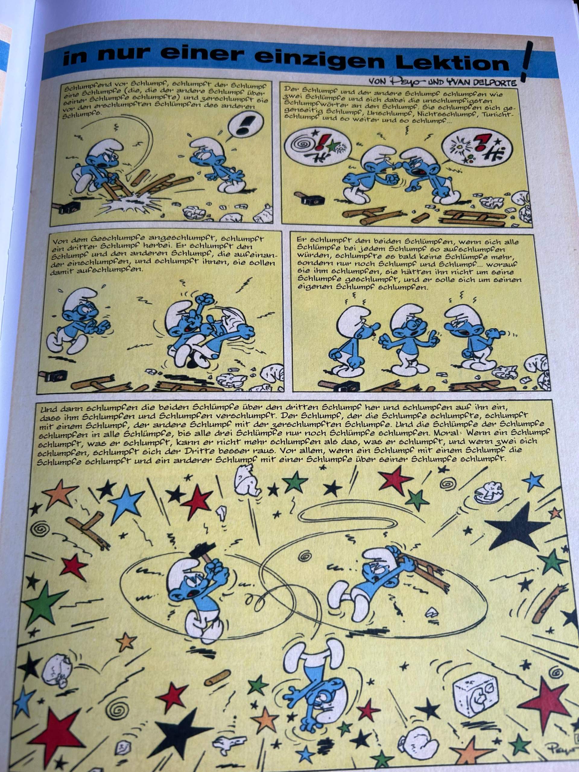 Was bedeutet "schlumpfen"? (Fernsehen, Zeichentrickfilm, Kinderprogramm)