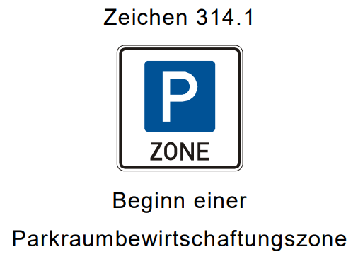 Wie weit gilt die Parkzone? (Verkehrsrecht, Verkehrsregeln)
