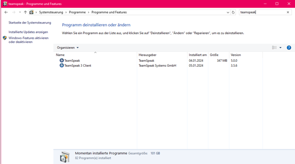Saltychat und Teamspeak kann nicht deinstalliert werden? (Teamspeak 3) Saltychat und Teamspeak kann nicht deinstalliert werden? (Teamspeak 3)