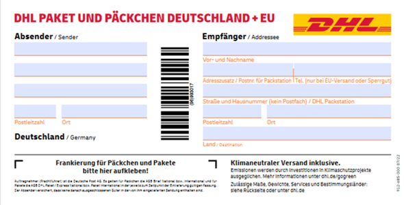 DHL Paketschein zum ausdrucken? (Versand)