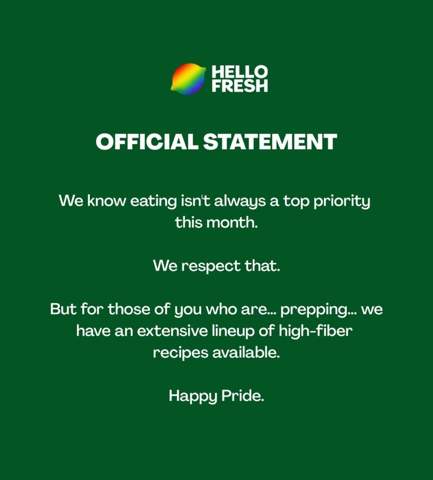 Ekel in sozialen Netzen: HelloFresh bewirbt Produkte im PrideMonth als ...