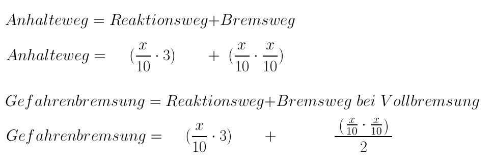 Faustformel Normale Bremsung – Bremsweg beim Auto richtig berechnen ...