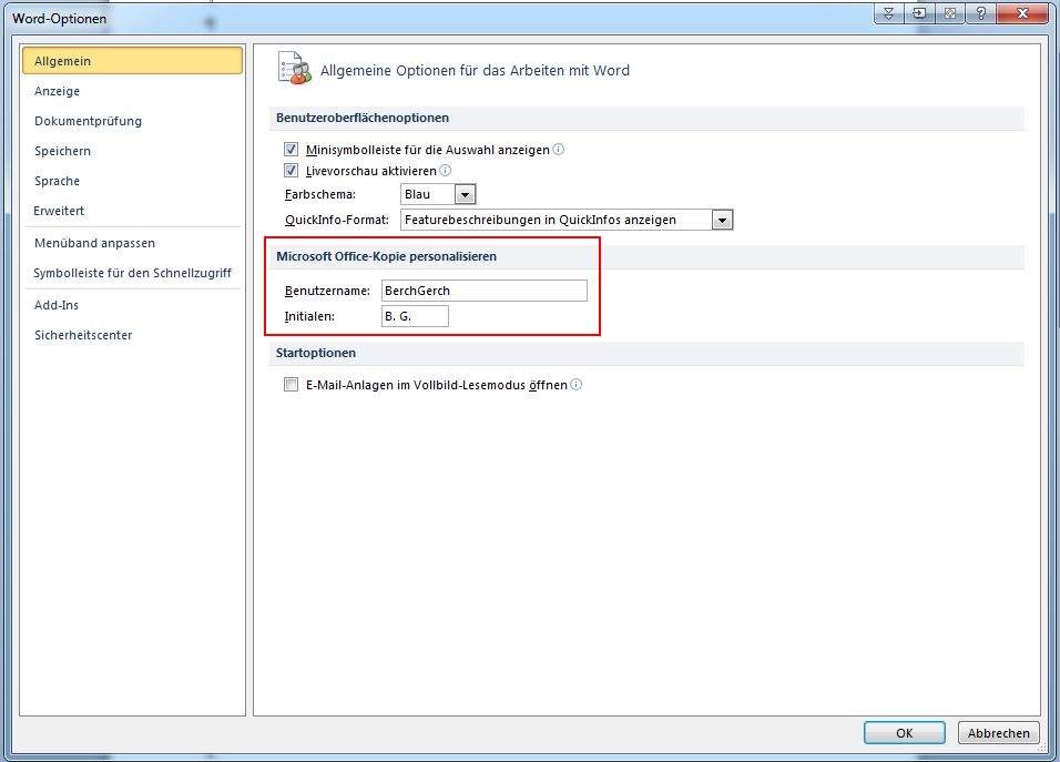 Autor ändern in einem Word-Dokument? (Microsoft, Einstellungen ...