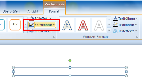 wie kann man bei Powerpoint ein Texteld umranden mit einer Farbe ? (EDV)