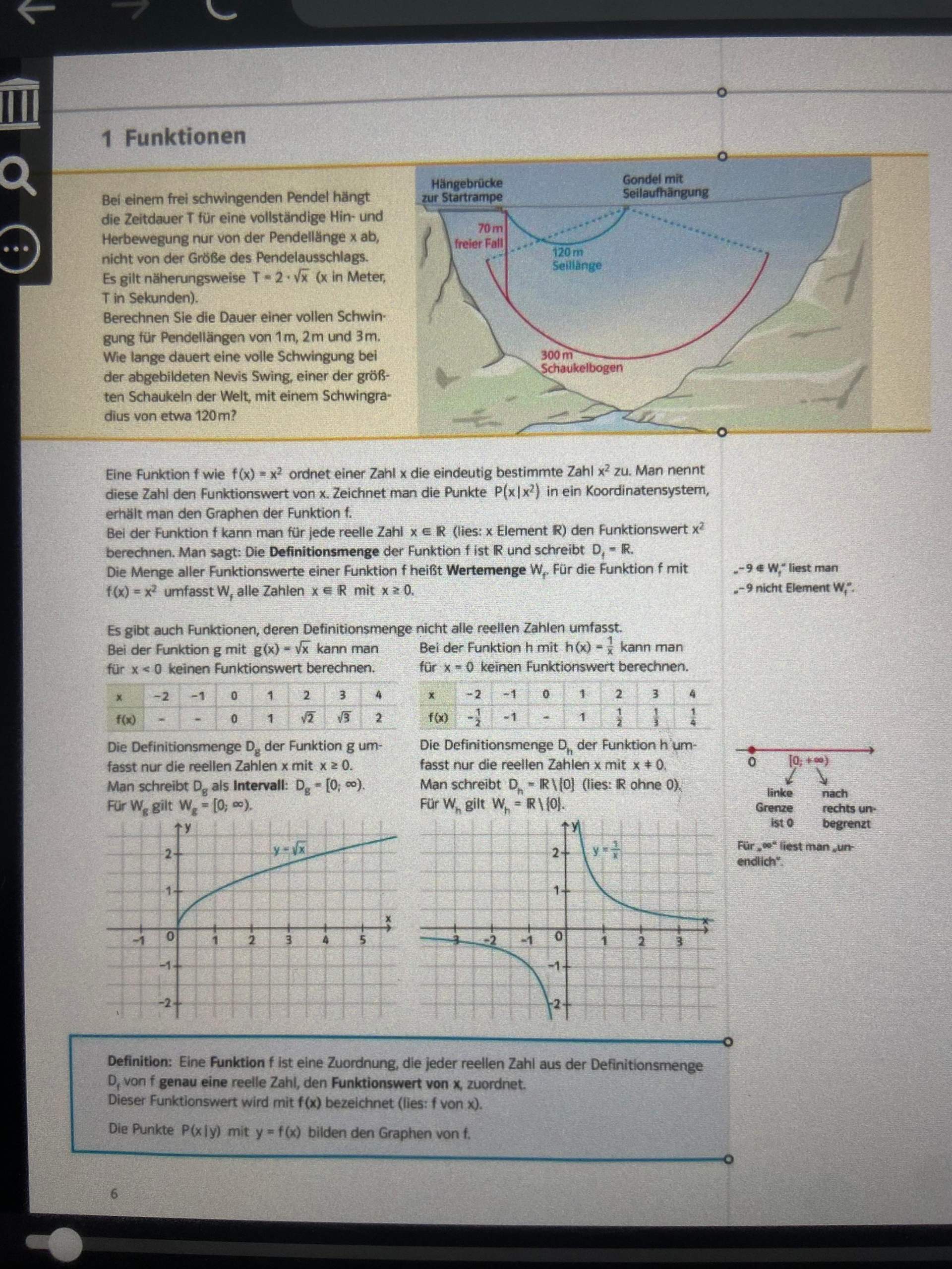 10. Klasse Mathe- Definitionsmenge und Wertemenge erklärt? (rechnen ...