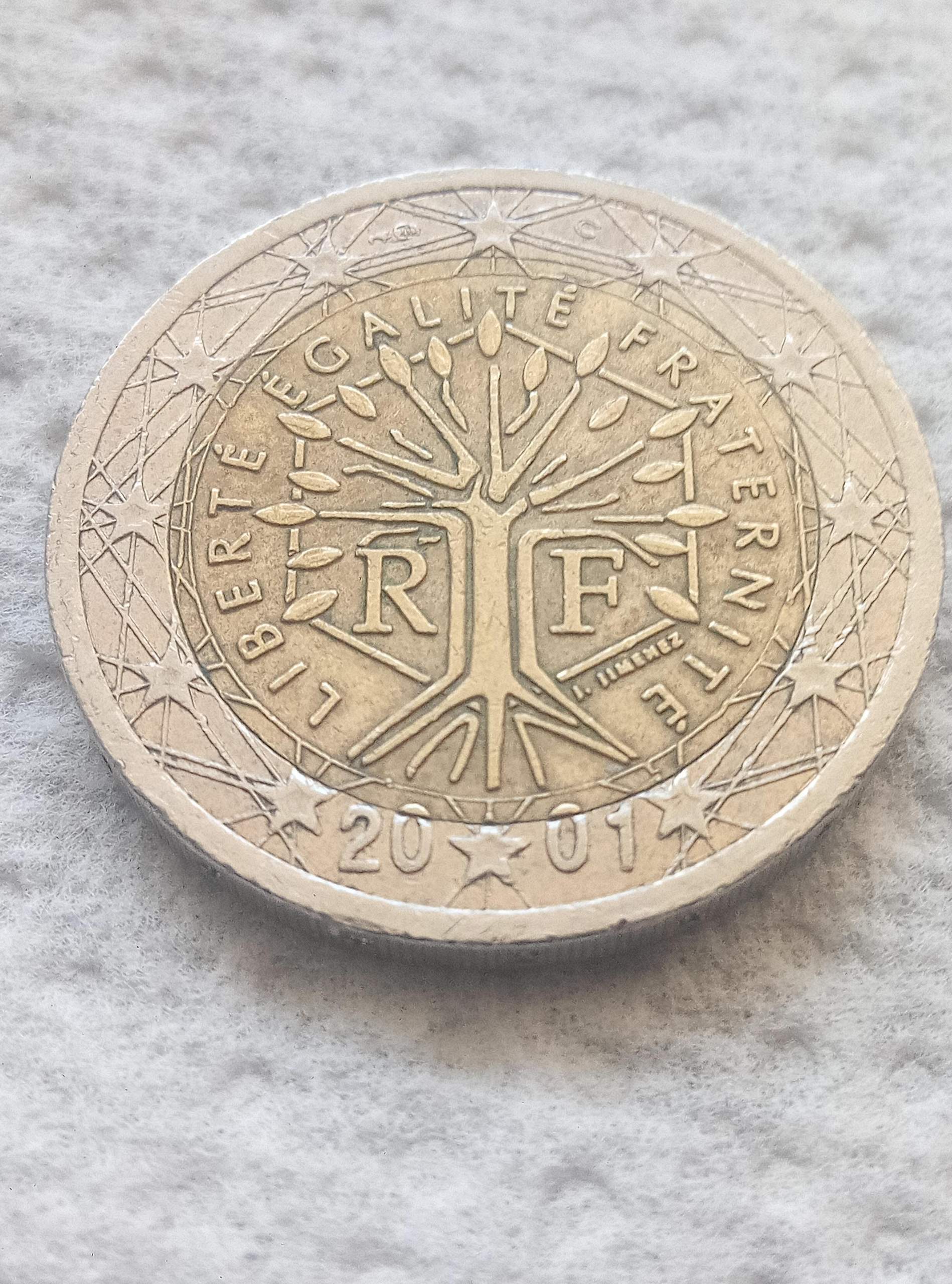 2€ Frankreich Fehlprägung? (Geld, Wert, Euro)