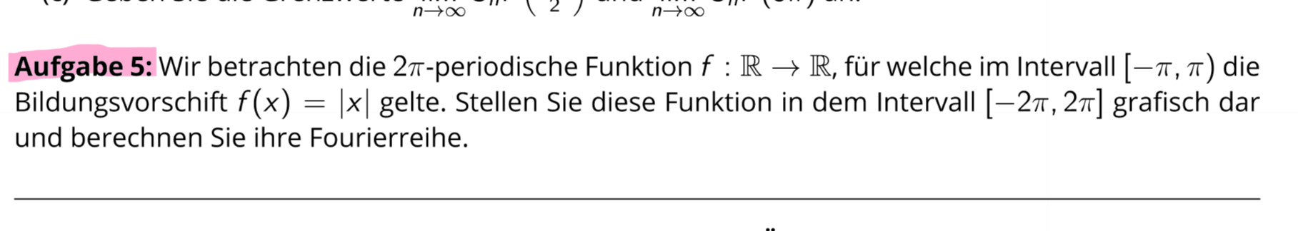 2Pi-periodische Funktion - Fourierreihe? (höhere Mathematik)