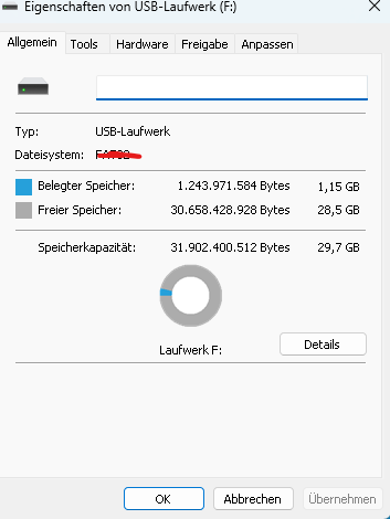 30GB Usb speicher statt 256? (Computer, Recht, Betrug)