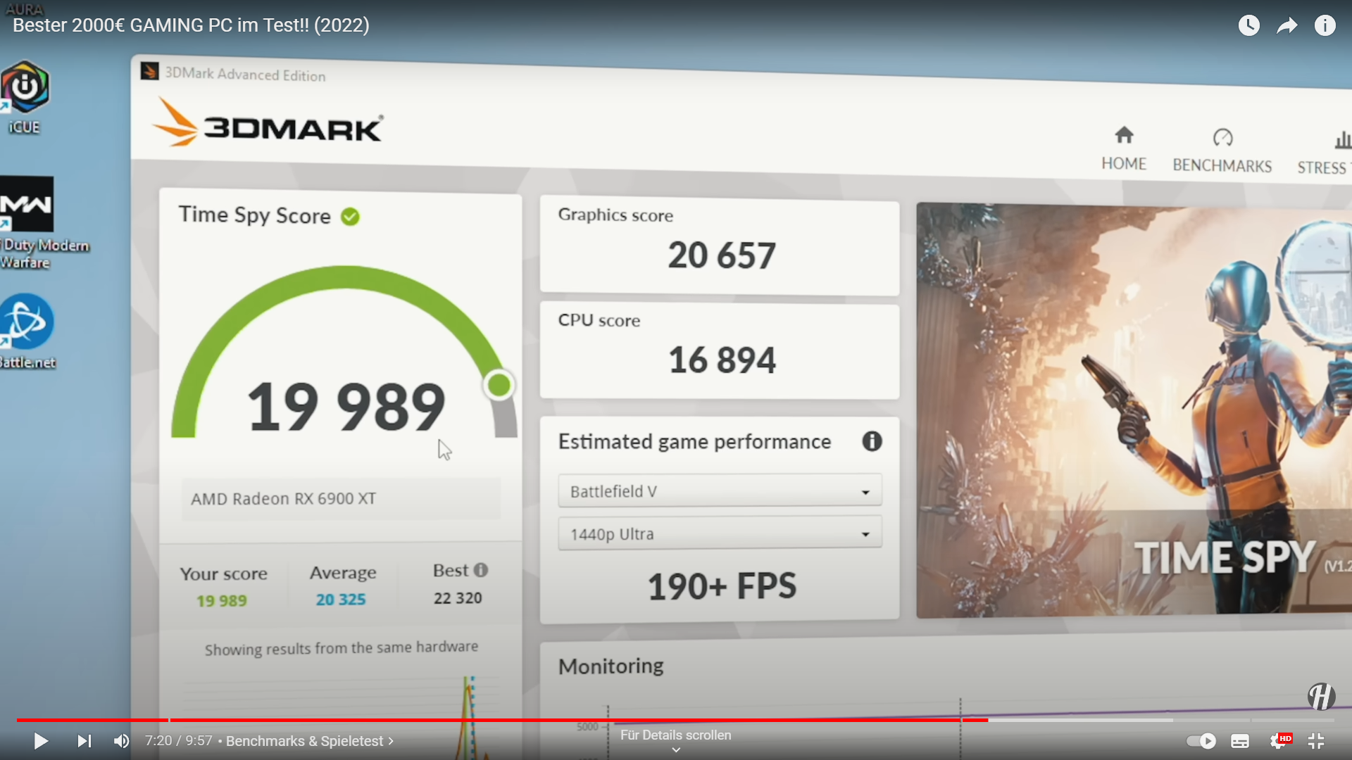 3d mark time spy niedriegere Werte als im video? (Gaming PC, PC-Problem ...