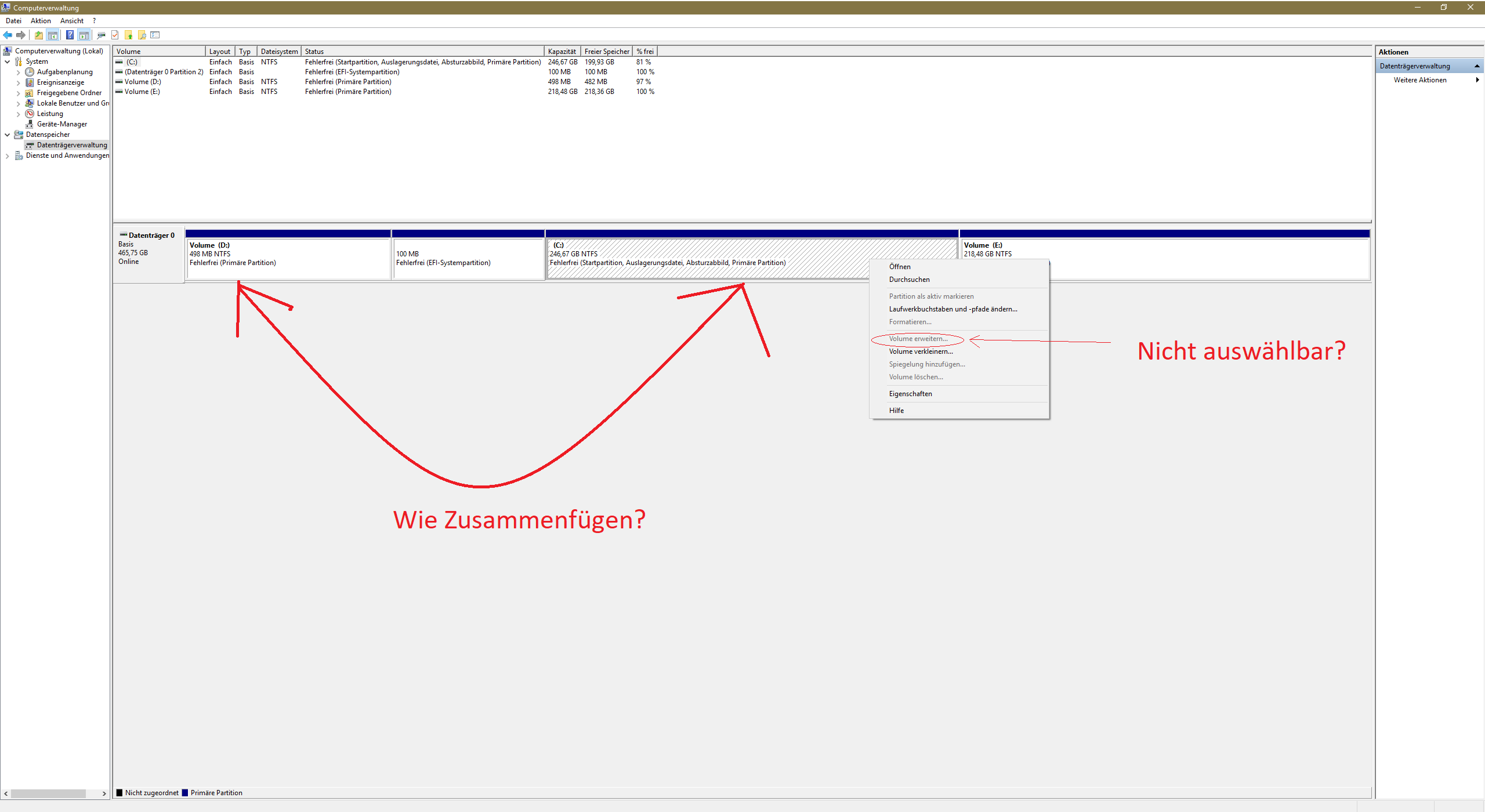 500MB OEM-Partition in Windows 10 mit diskpart gelöscht und formatiert ...