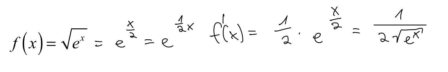 Ableitung von Wurzel(e^x)? (Funktion, Mathematiker, Exponentialfunktion)