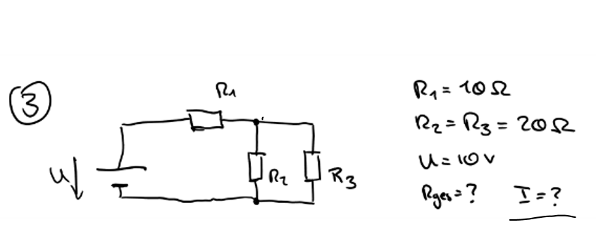 addiere ich das R1 Ohm dazu oder ziehe ich es ab um R Gesamt zu ...