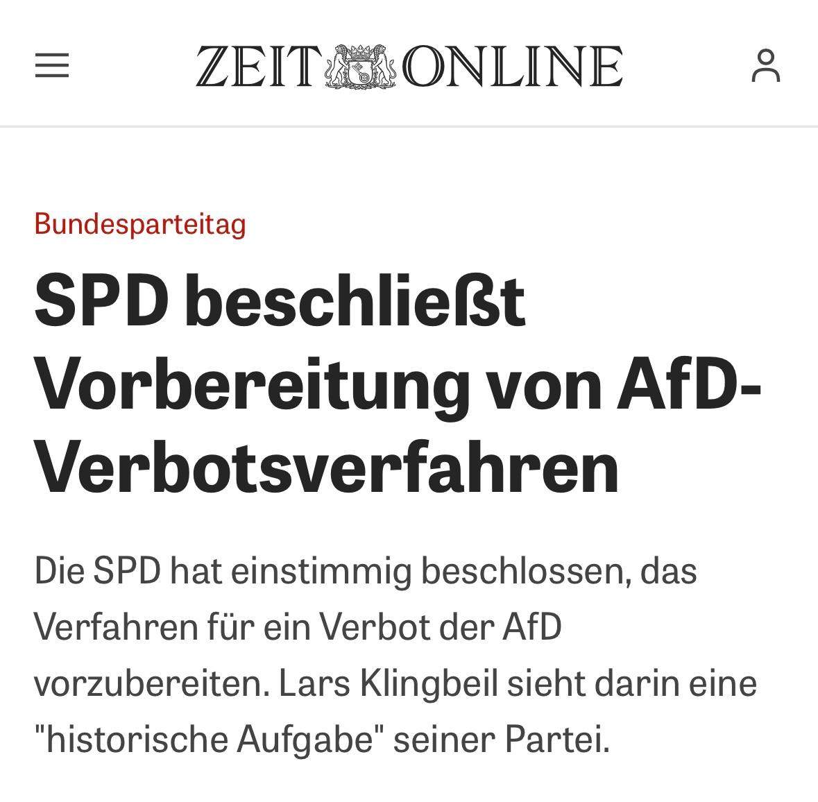 AfD-Verbotsverfahren: SPD dafür, CDU/CDU dagegen. Und Ihr? (Bundestagswahl)