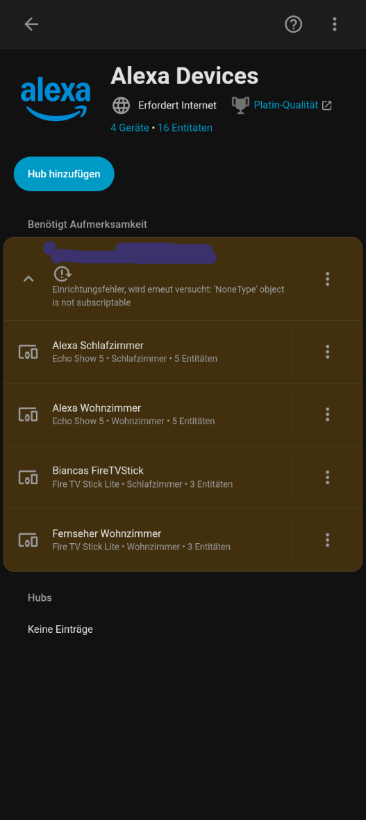Alexa funktioniert nicht mehr mit ha? (Amazon)