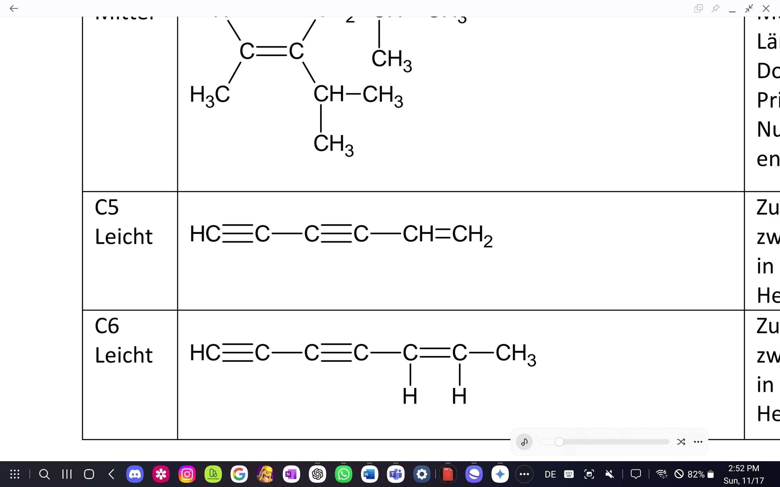 alkine und alkene? (organische Chemie, Alkane, Strukturformel)