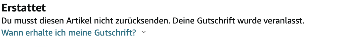 Amazon Artikel zurücksenden nicht erforderlich? (Post, Versand, Bestellung)