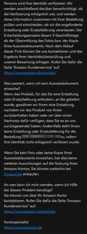 Amazon.de will Ausweis (Identitätsüberprüfung) bei Rückgabe? (Bestellung, Amazon Prime, Rücksendung)