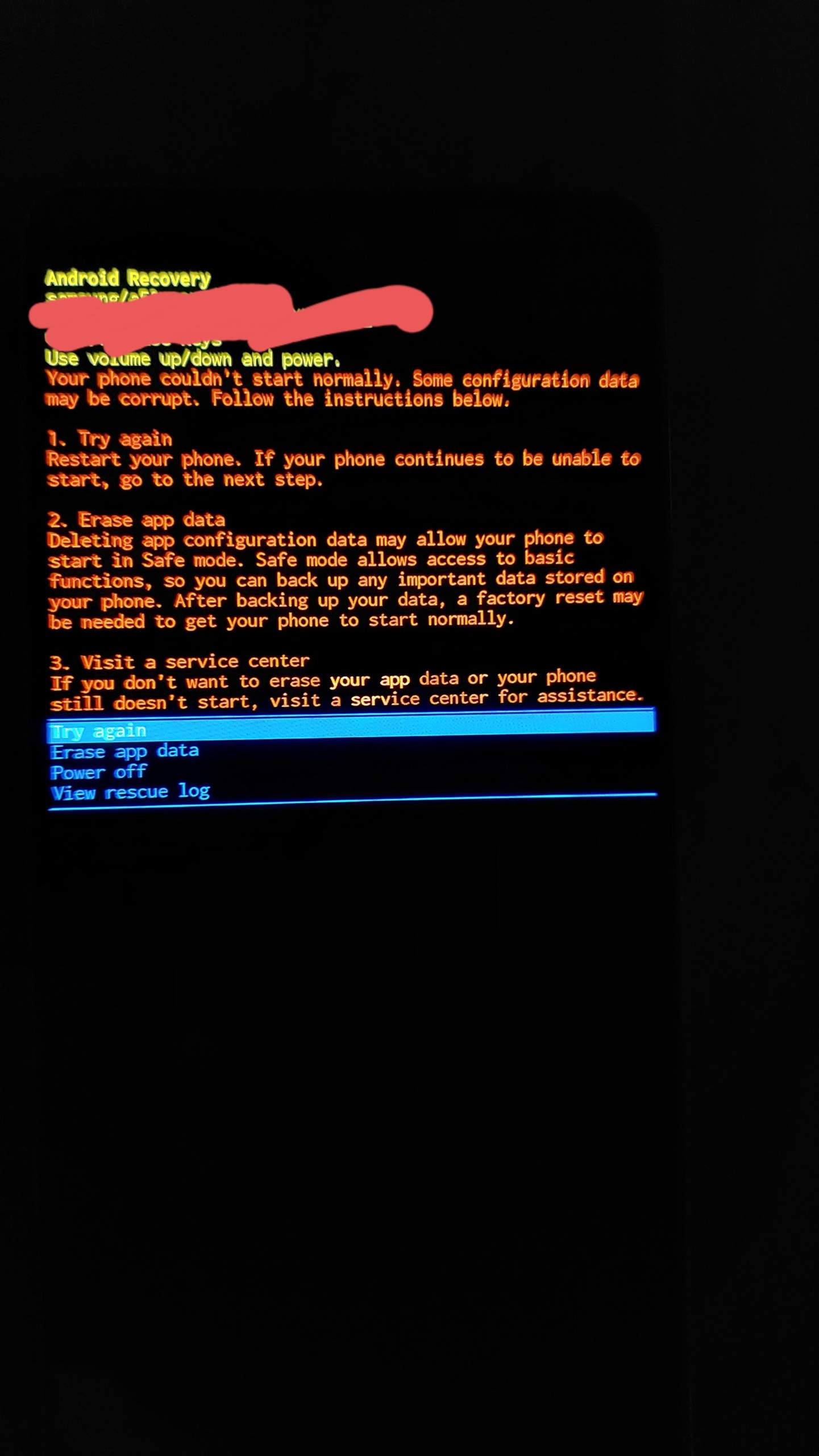 Android Fehler Samsung A53 Boot Menü (siehe Bild)? (Handy, Smartphone, Android App)