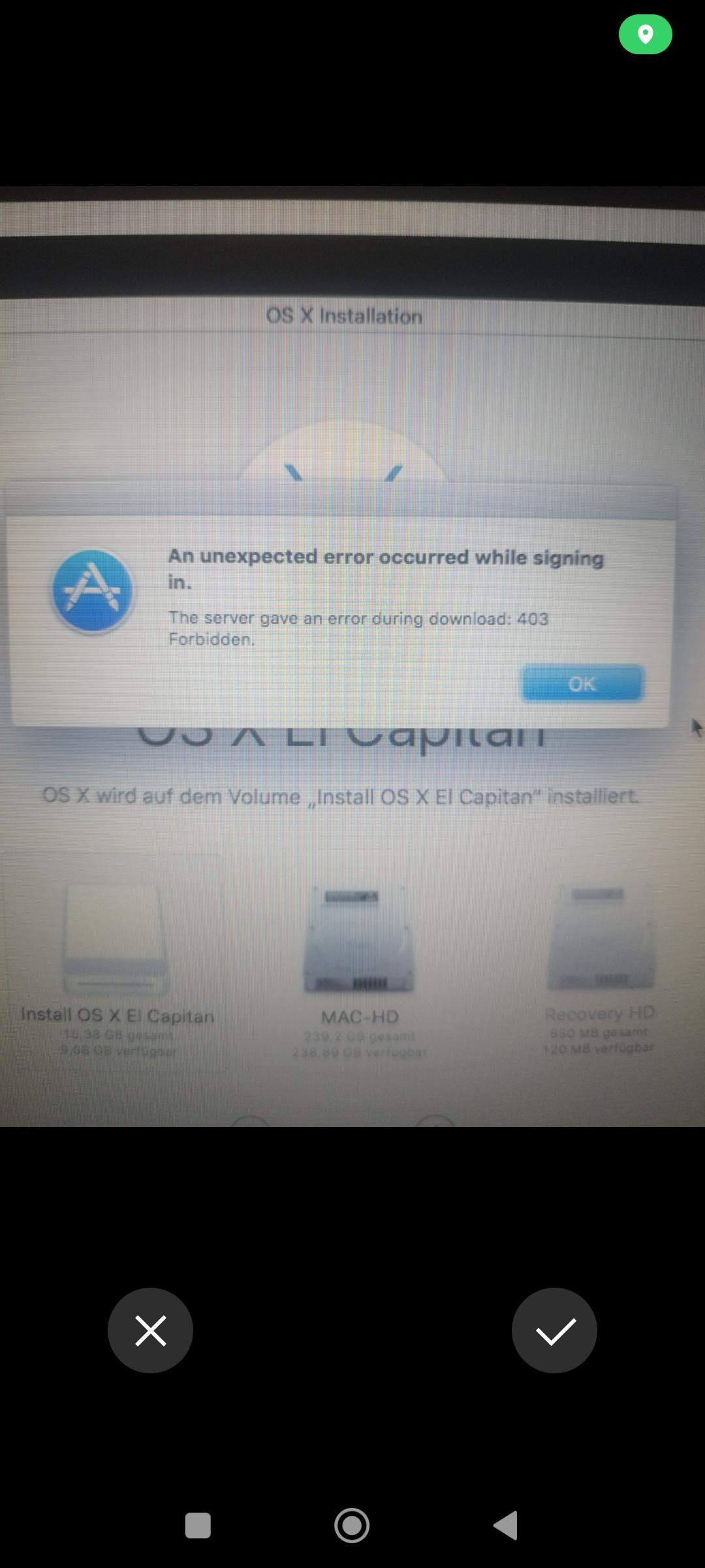 Apple MacBook Pro 2009 Fehlercode 403: Forbidden? (PC, Notebook, Laptop)