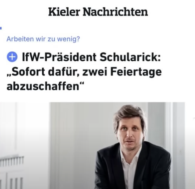 Arbeiten wir zu wenig? (Arbeit, Wirtschaft, Feiertag)