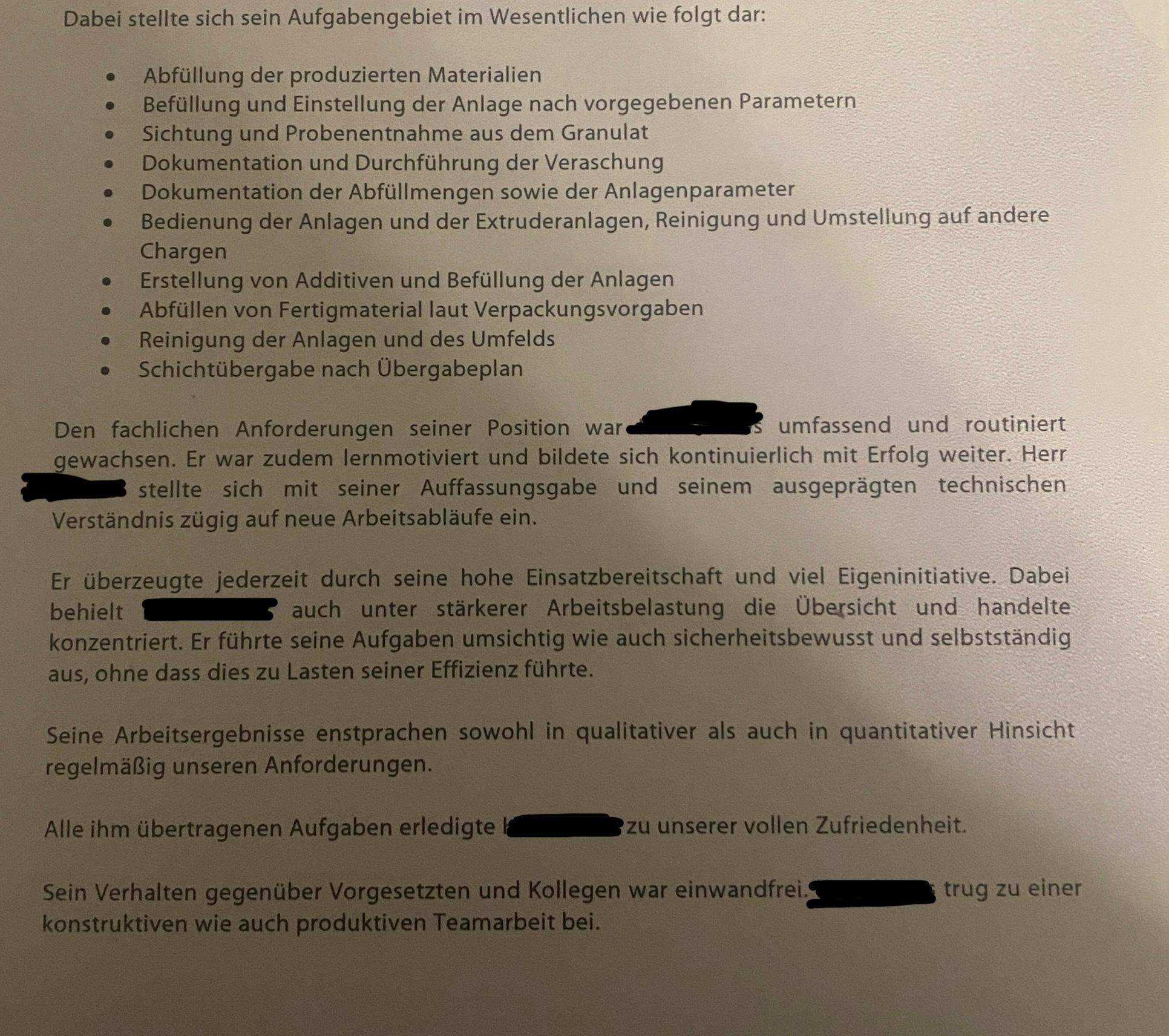 (Arbeitszeugnis)Welche Note? (Noten, Kündigung, Arbeitsrecht)