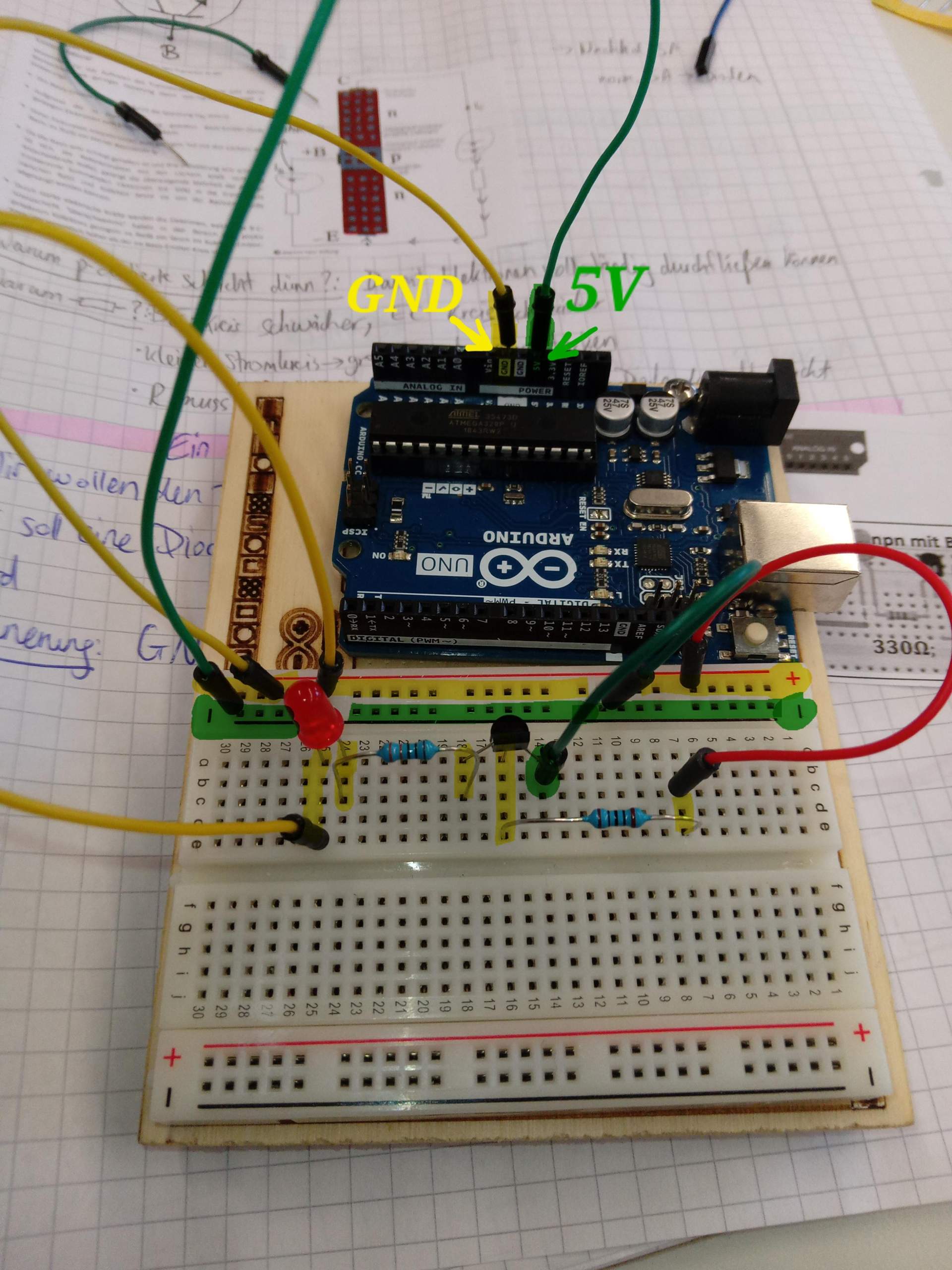 Arduino Npn Transistor: GND/ 5V : Minus-/ Pluspol? (Elektronik, Strom ...