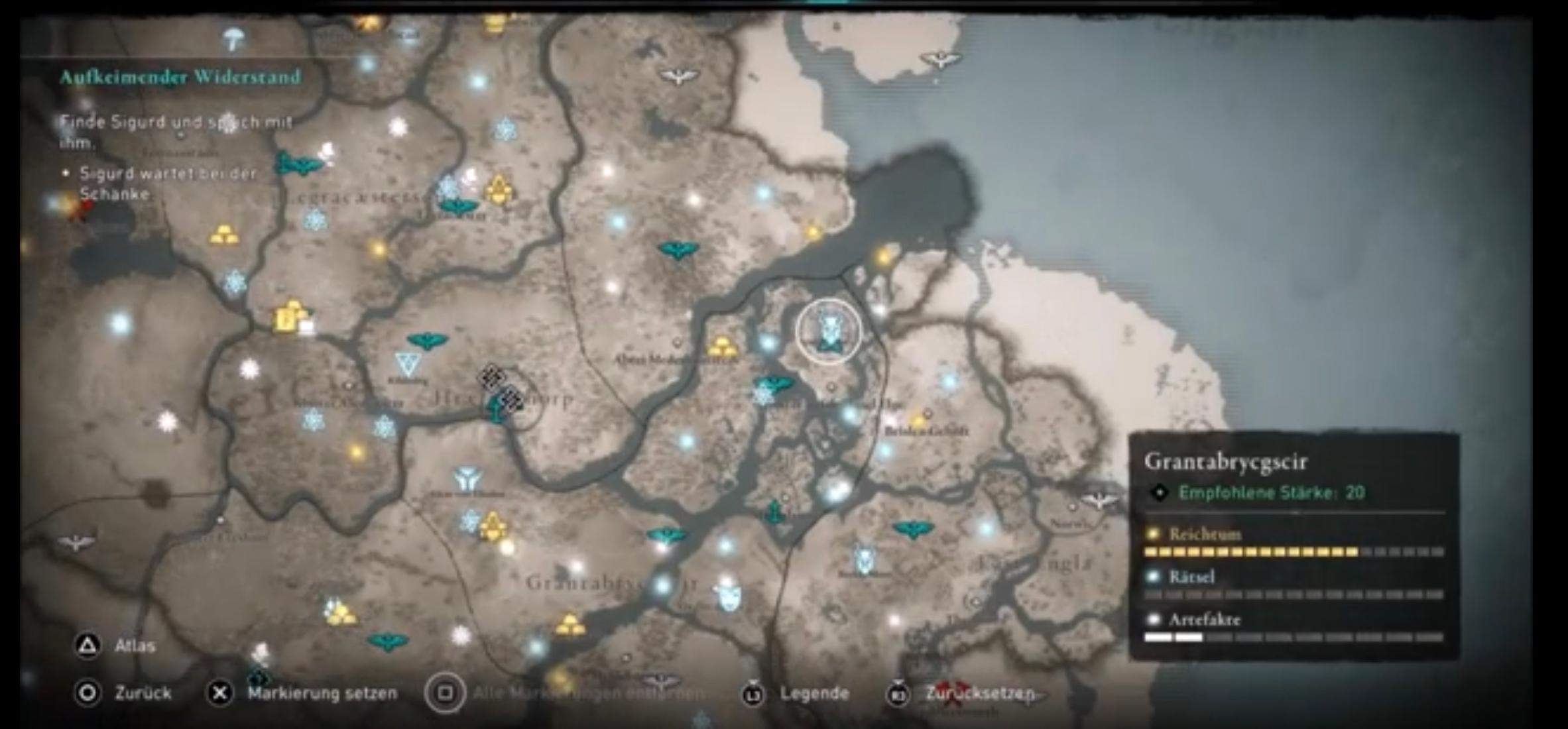 assassins creed valhalla symbole auf der map sind rot? (PlayStation 5 ...