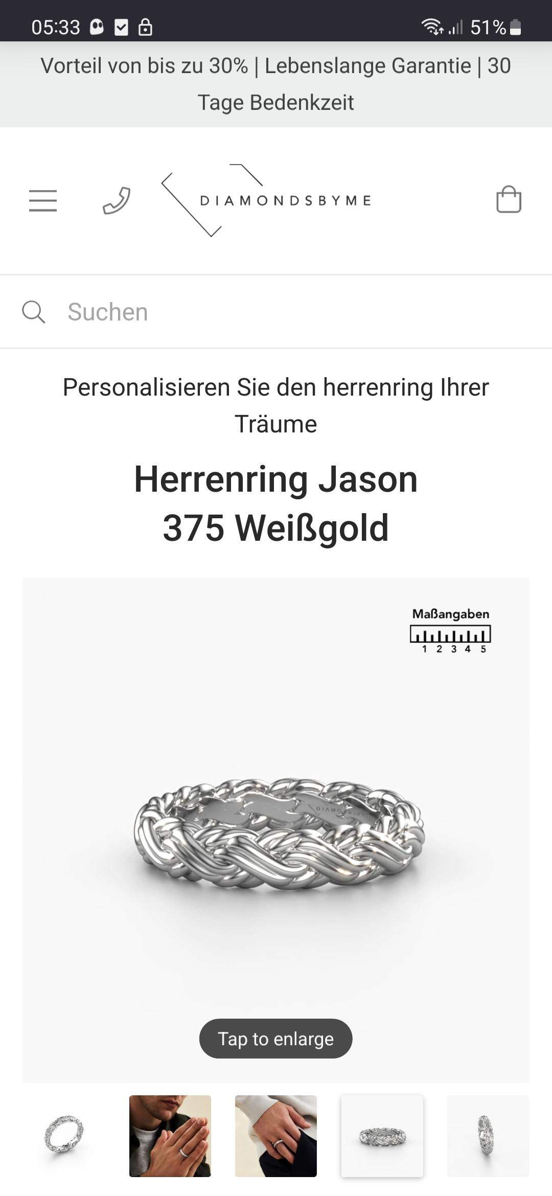 Auf welche Arten kann man diesen Ring in der Größe verändern? (Männer ...