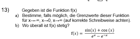 Aufgabe Folgen Grenzwert berechnen? (Mathematik, Funktion, Gleichungen)