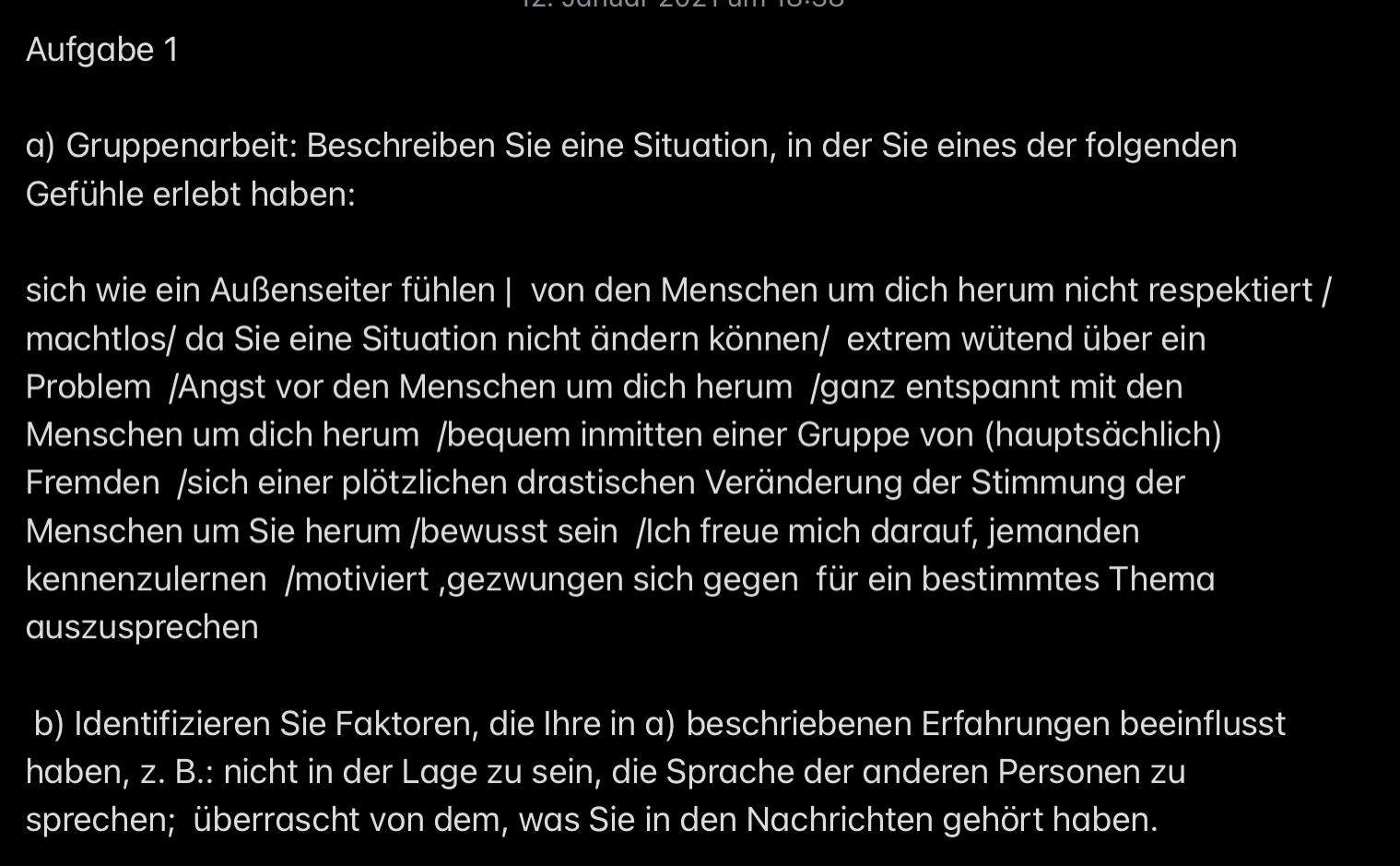 Aufgaben (Gefühle beschreiben, Bilder zuordnen,Begründung)? (Schule ...
